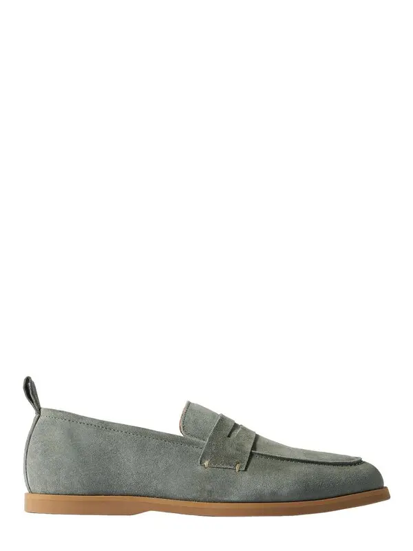Mr P. Leo Suede Penny Loafers - Gray