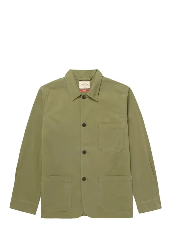 Portuguese Flannel Labura Cotton-twill Overshirt - Green