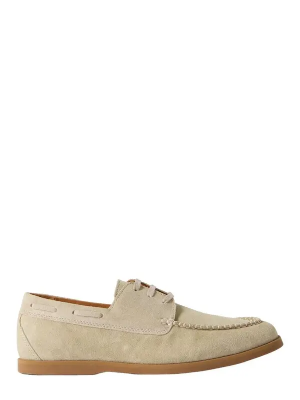 Mr P. Richard Suede Boat Shoes - Neutrals