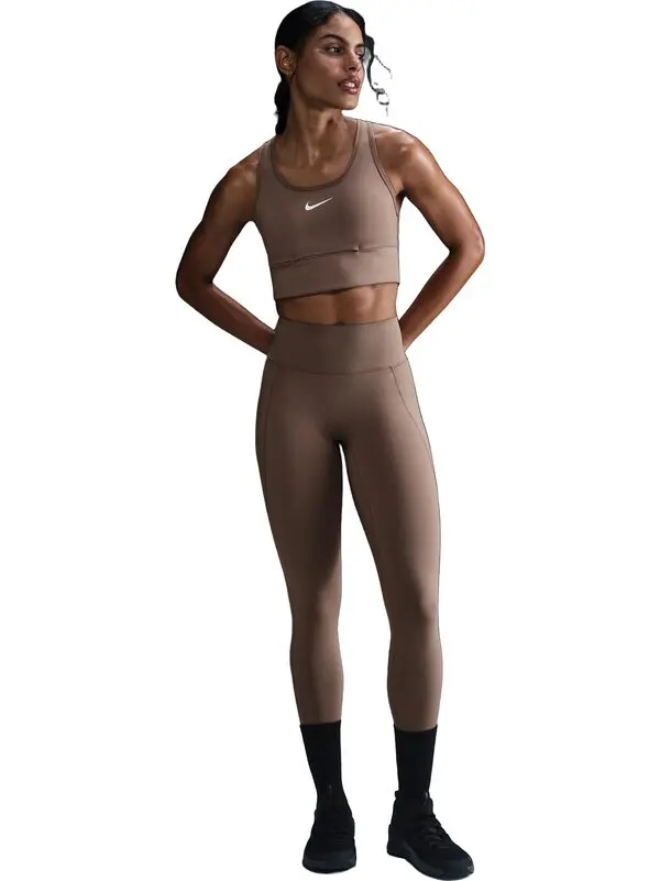 Nike Universa High-waisted 7/8 Leggings With No Front Seam - Brown