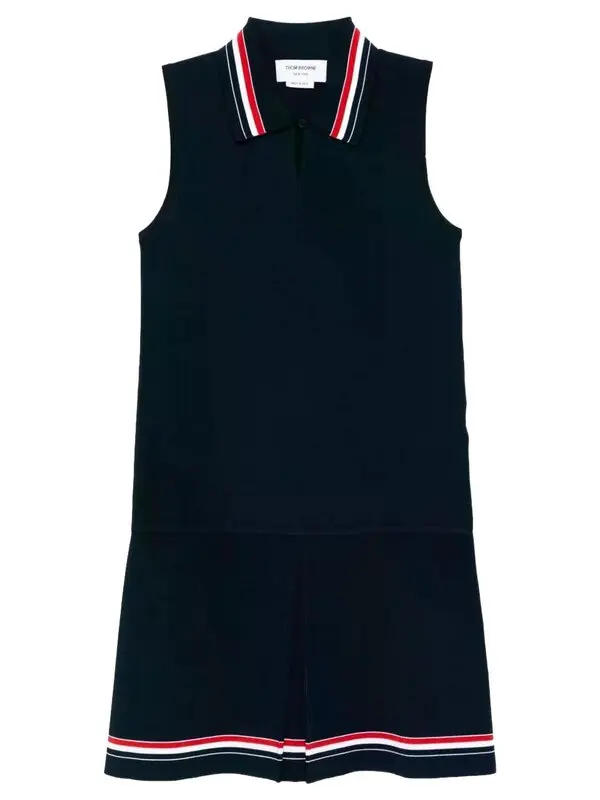 Thom Browne Tennis Polo-collar Dress - Blue