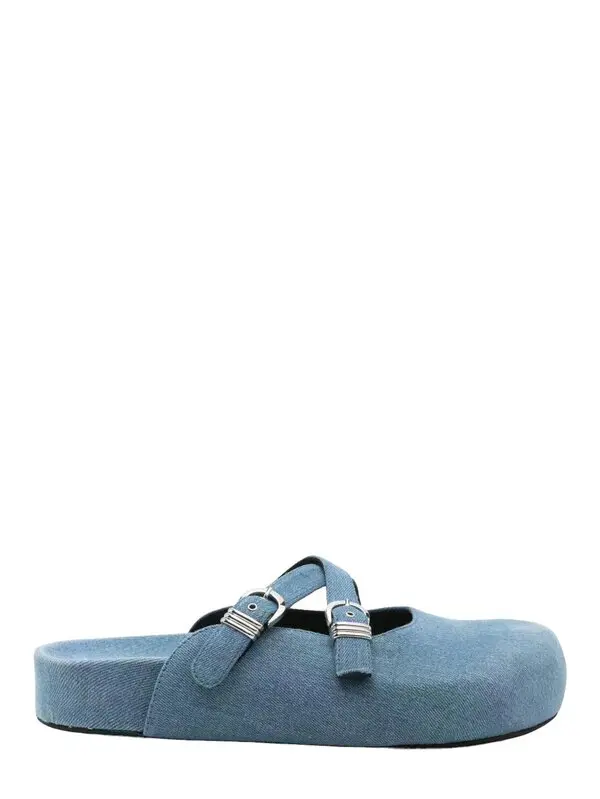 VIC MATIE Denim Mules - Blue