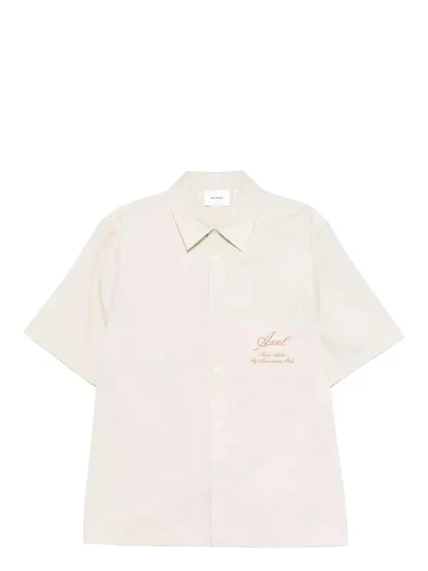 Axel Arigato Logo-embroidered Shirt - Neutrals