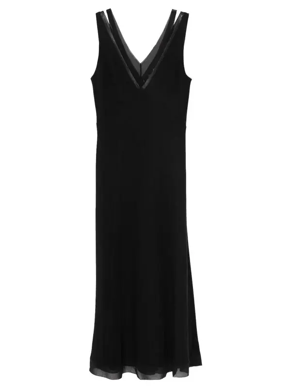 Vince Crepe Midi Dress - Black