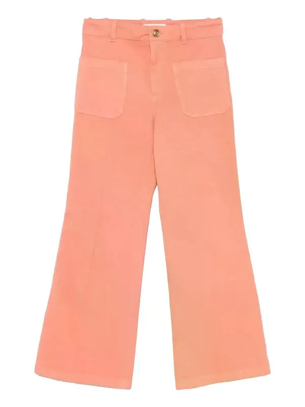 Chloé Cropped Bootcut Trousers - Orange
