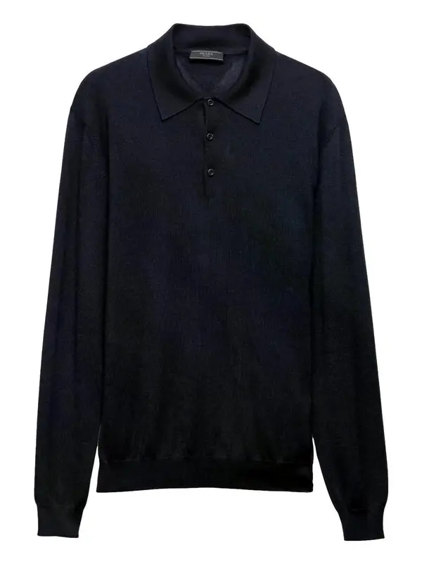 Prada Buttoned Polo Shirt - Blue