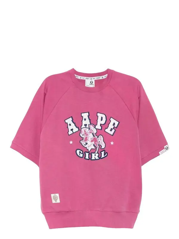 A BATHING APE Aape * Graphic-print T-shirt - Pink