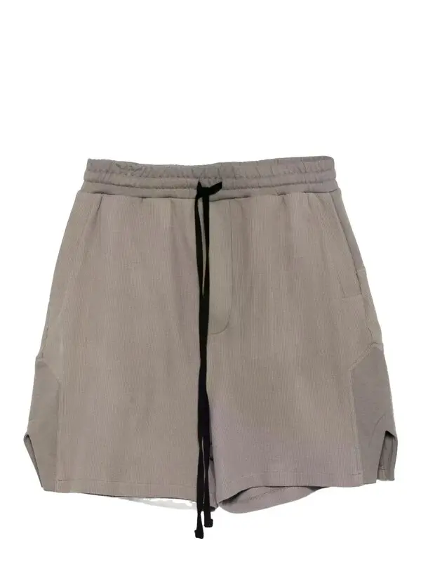 THOM KROM Waffle-effect Track Shorts - Grey