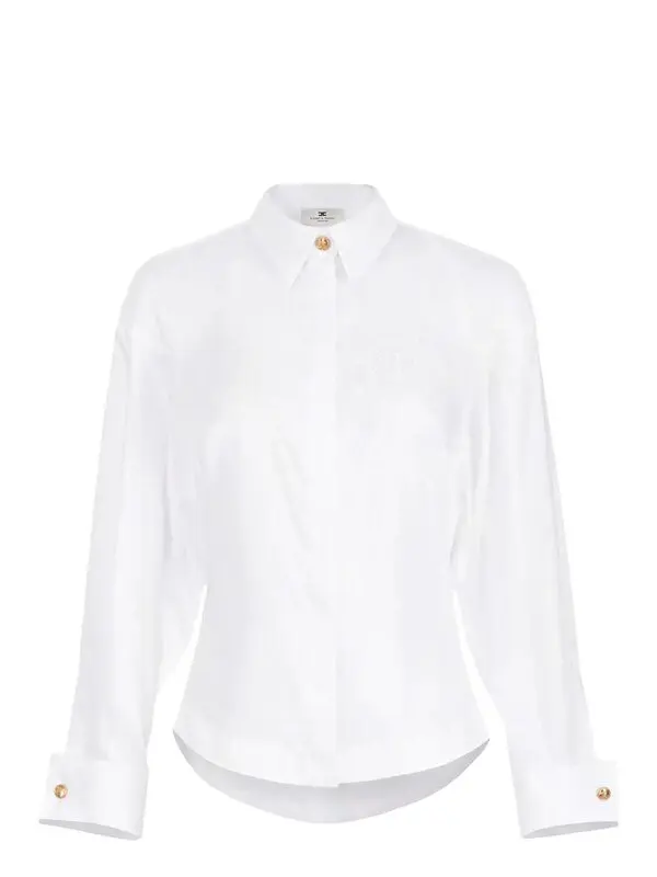 Elisabetta Franchi Embroidered Cotton Shirt - White