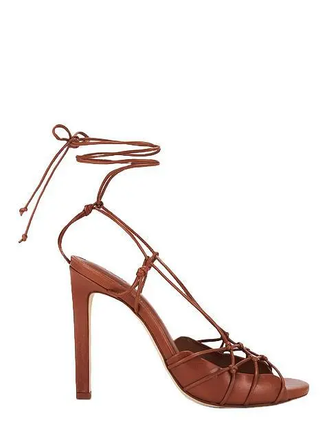Alexis Colette Lace Up High Sandal - Cognac