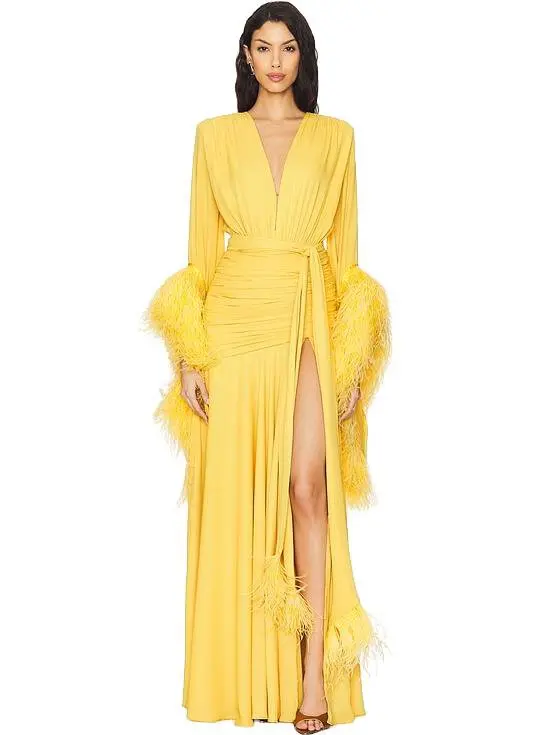 BRONX AND BRONCO Geisha Maxi Dress - Mustard