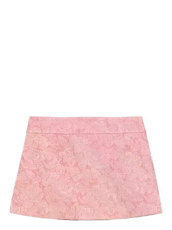 Dolce & Gabbana Dna Brocade Mini Skirt - Pink