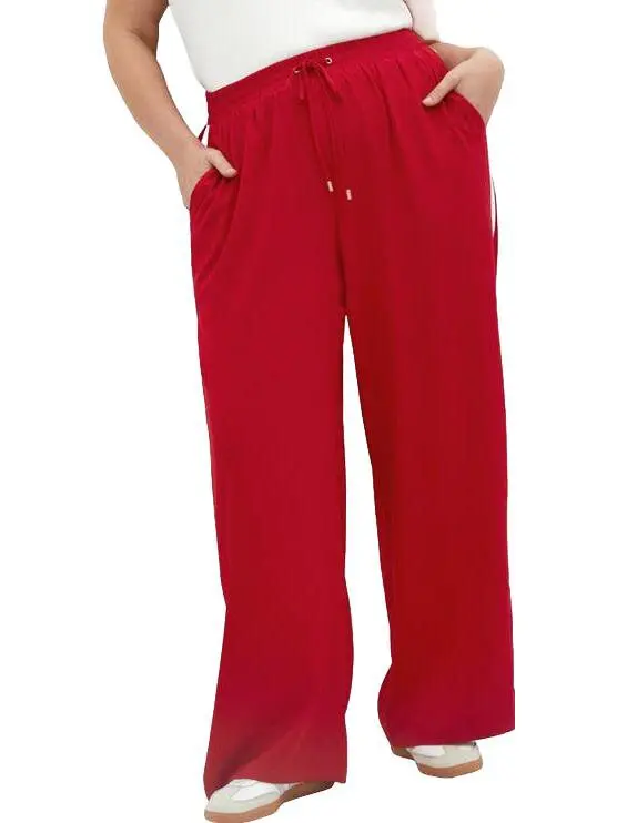 City Chic Lilia Jogger Pants - Red
