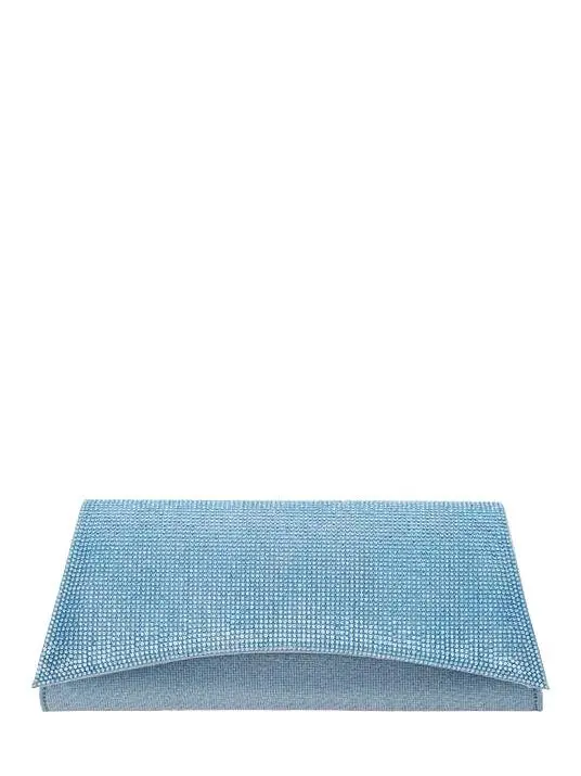 Nina Enid Rhinestone Clutch - Icy Blue