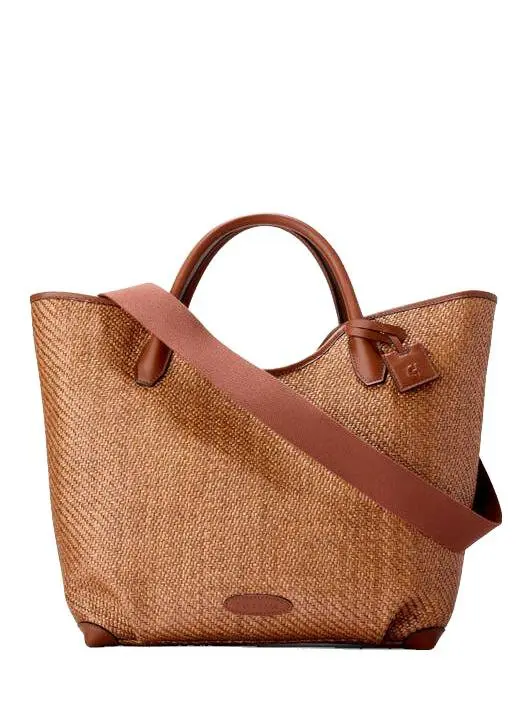 Cole Haan Amagansett Raffia Tote - Natural Tan
