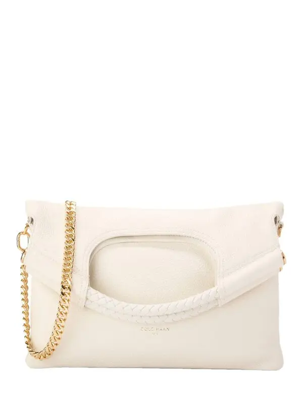 Cole Haan Carolyn Leather Foldover Tote - Ivory
