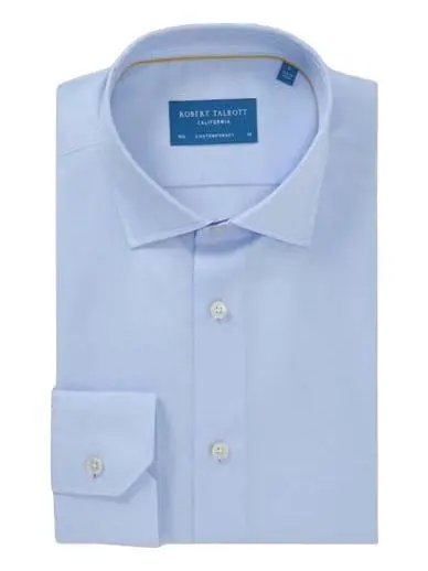 Robert Talbott Reynolds Twill Contemporary Fit Shirt - Light Blue