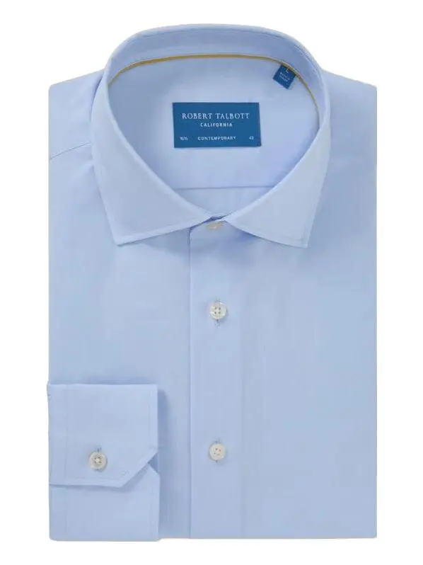 Robert Talbott Reynolds Light Weight Poplin Classic Fit Shirt - Light Blue