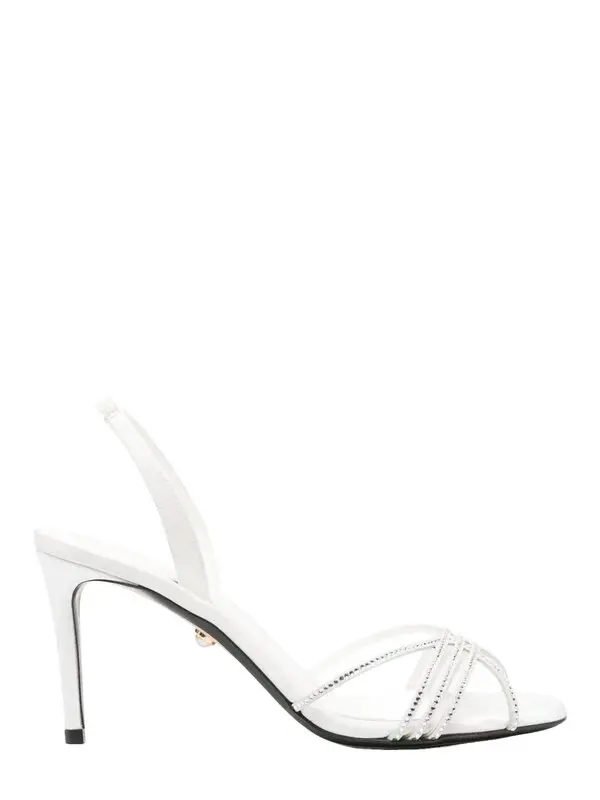 ALEVI MILANO 80mm Crystal-embellished Sandals - White