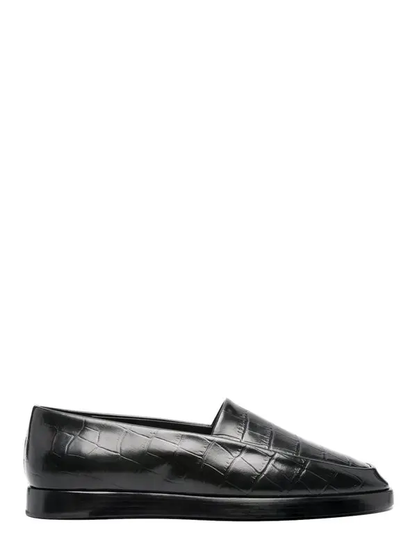 Fear Of God Crocodile-embossed Loafers - Black