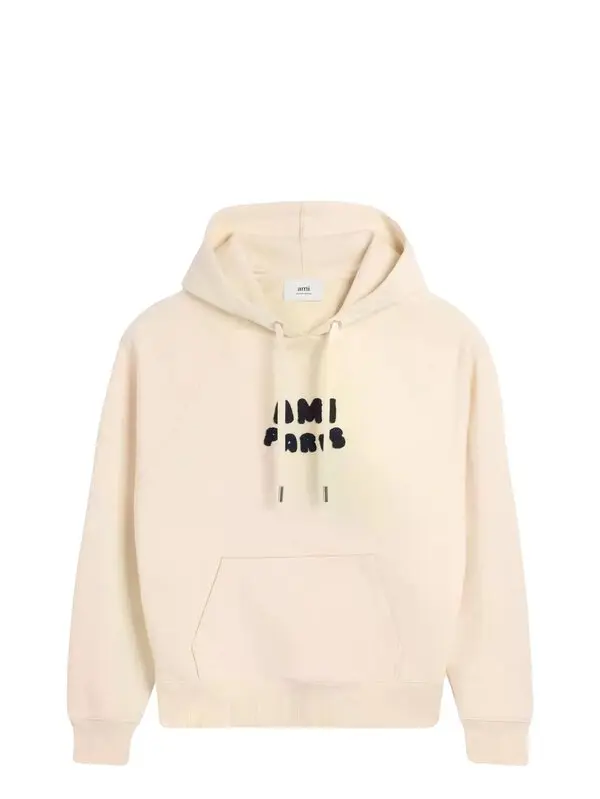 Ami Logo-appliqué Hoodie - Neutrals