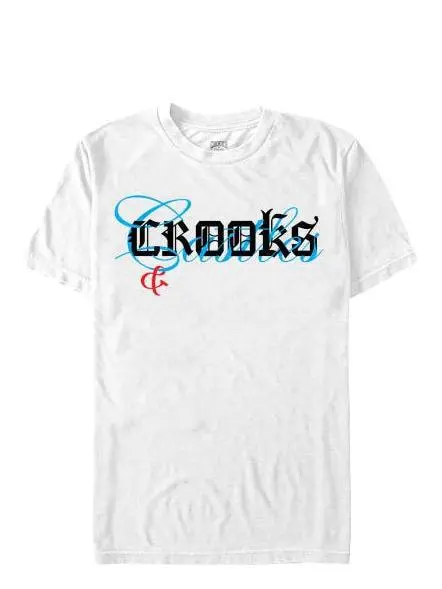 CROOKS & CASTLES Overlay Script Logo Graphic T-shirt - White