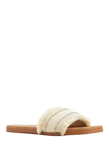 Roxy Positano Fringe Slide Sandal - Natural