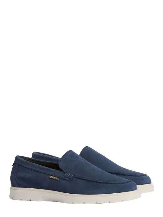 Barbour Carty Moc Toe Loafer - Shark Blue Suede
