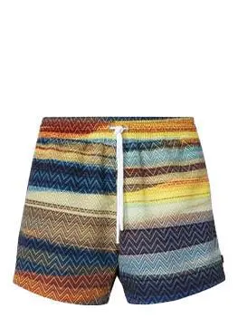 Missoni Swim Shorts With Zigzag Print - Blue