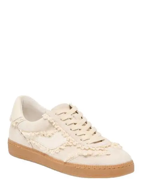 Dolce Vita Notice Lace Trim Sneakers - Ivory Suede