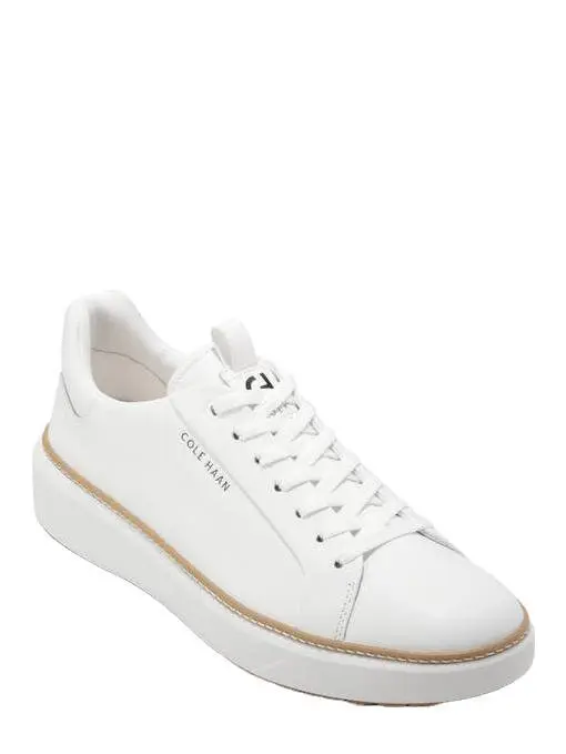 Cole Haan Grandpro Topspin Waterproof Golf Shoe - Optic White/ Natural