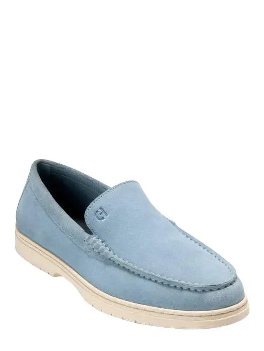 Cole Haan Greenwich Grand Venetian Loafer - Dusty Blue Suede/ivory