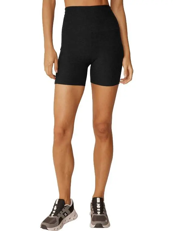 Beyond Yoga Space Dye Keep Pace Bike Shorts - Darkest Night