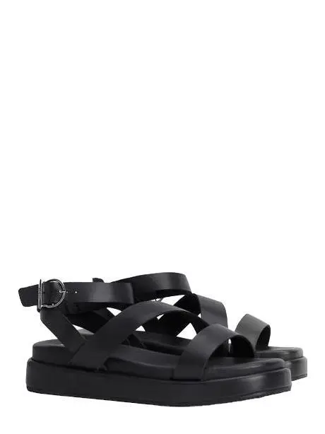 Barbour Ivy Ankle Strap Platform Sandals - Black