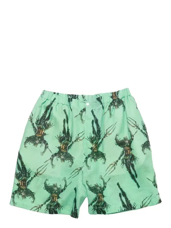 Acne Studios Graphic-print Shorts - Green
