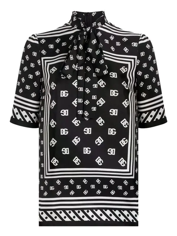 Dolce & Gabbana Print Blouse - Black