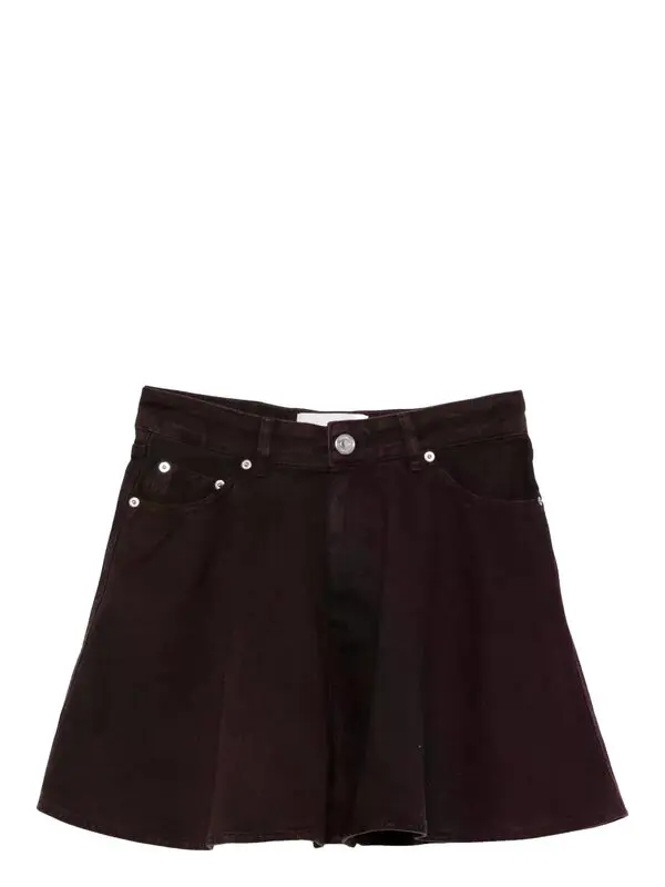 Ami Flared Mini Skirt - Brown