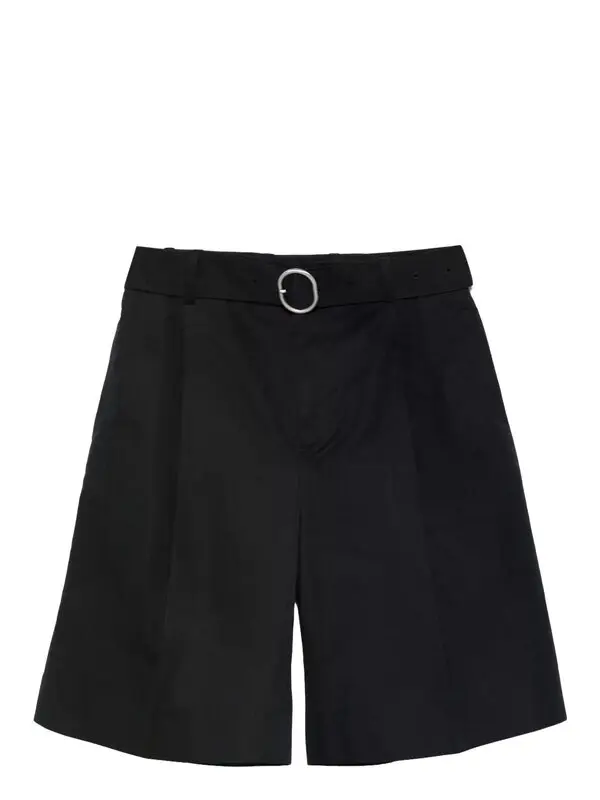 JIL SANDER Cotton Poplin Shorts - Black