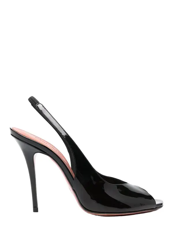 Amina Muaddi Kristina 105mm Slingback Pumps - Black