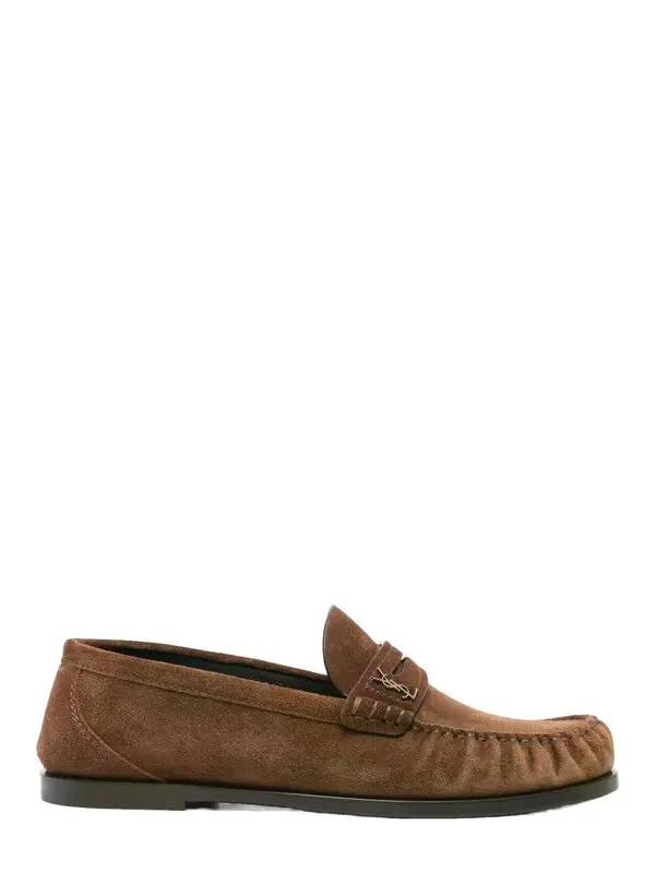Saint Laurent Suede Loafers - Brown