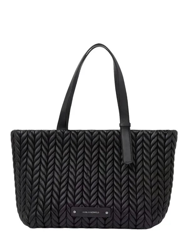 Karl Lagerfeld K/weave Large Tote Bag - Black