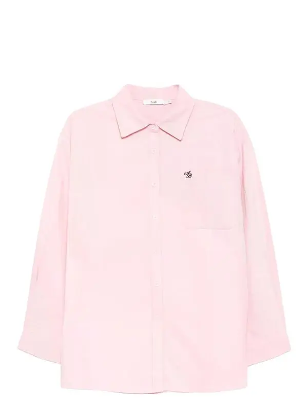 B+AB Logo-embroidered Long-sleeved Shirt - Pink