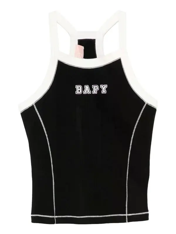 A BATHING APE Embroidered Tank Top - Black