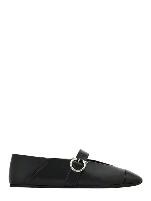 FERRAGAMO Gancini Ballet Flats - Black