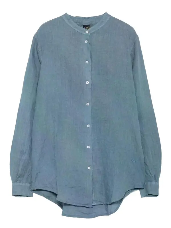 FAY Linen Shirt - Blue