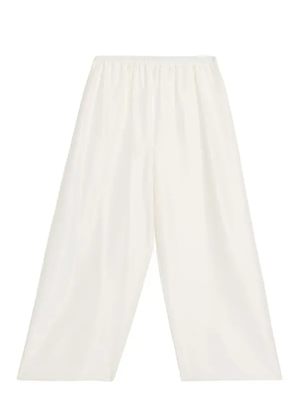 Eskandar Linen Flared Trousers - White