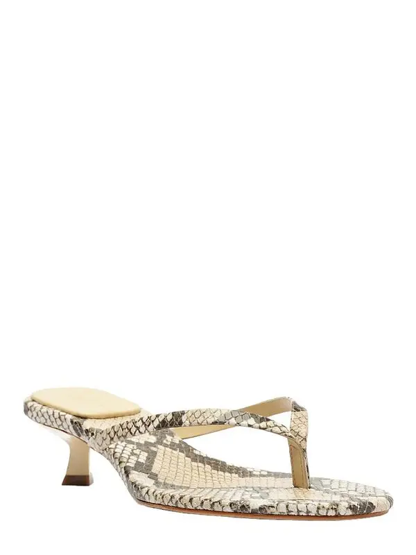 Schutz Carolyn Thong Sandals - Beige Latte