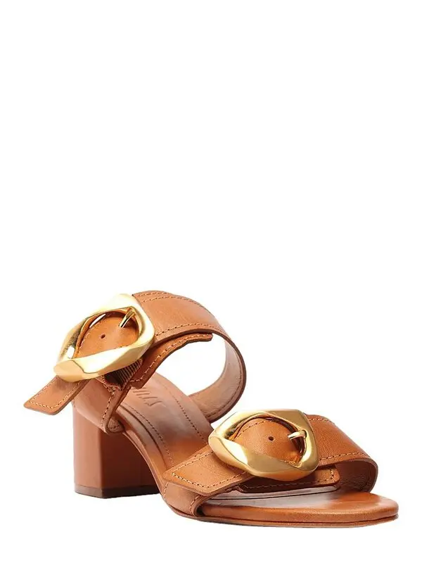Schutz Olga Slide Sandals - Brown