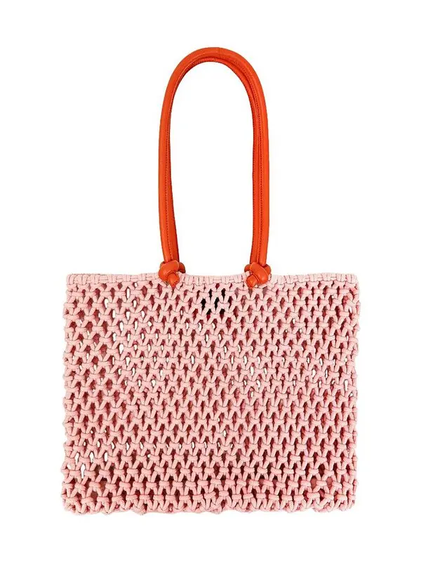 Clare V. Sandy Tote - Blush/poppy