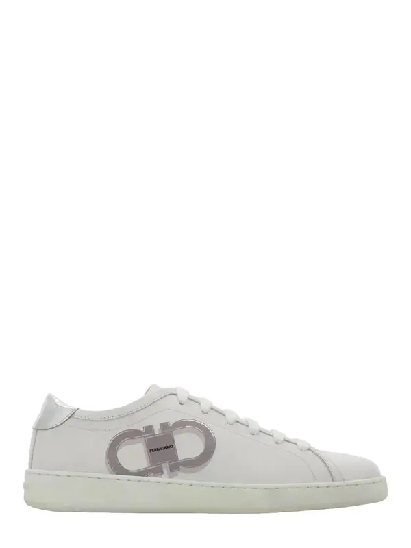 FERRAGAMO Double Gancini Sneakers - White